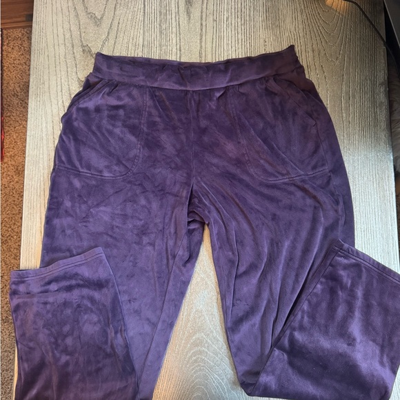 croft & barrow | Pants & Jumpsuits | Croft Barrow Velvet Purple Pants ...